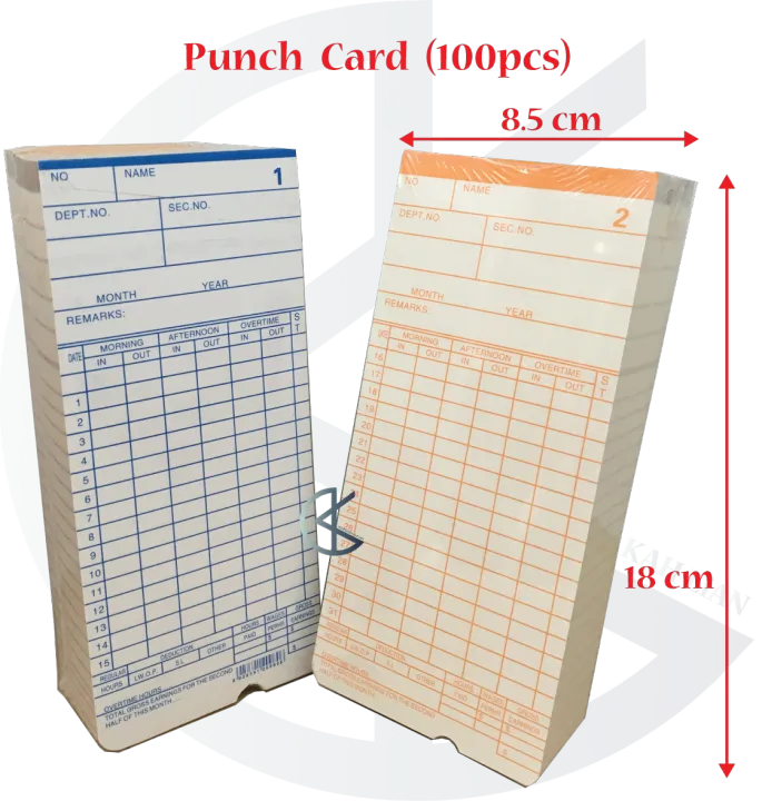 Worker Daily Punch Card / Attendance Card / Kongsi Card / Kad Rekod ...