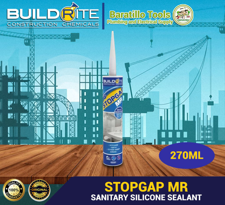 BUILDRITE STOPGAP SANITARY SILICONE SEALANT 270ML | Lazada PH