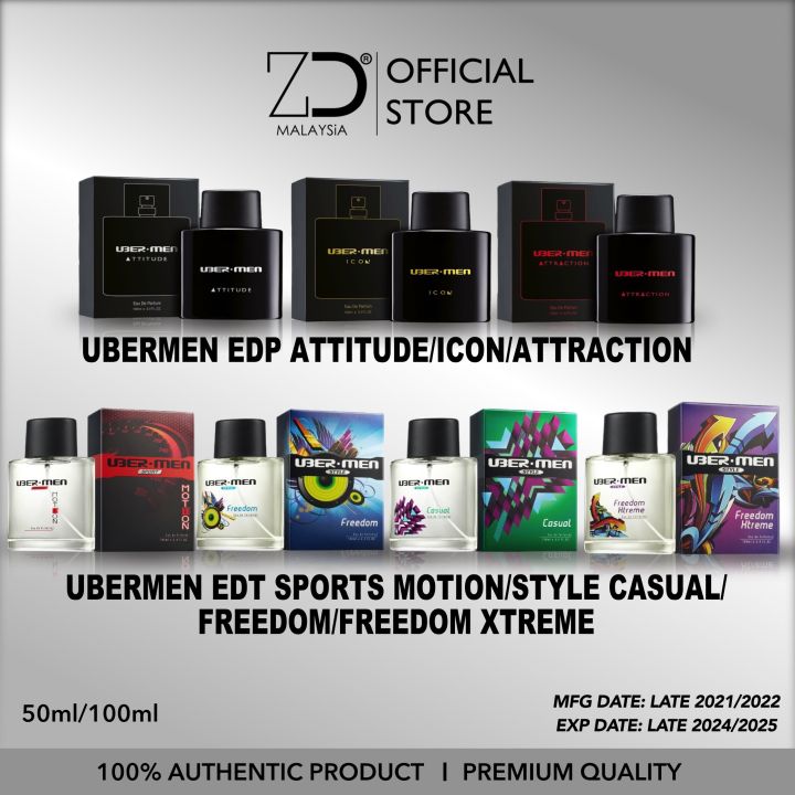 Ubermen EDT Sports Motion/Style Freedom/Casual/Style Freedom Extreme ...