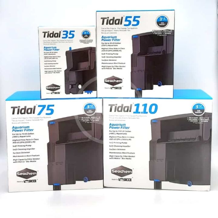 Seachem Tidal Hang On Power Filter With Surface Skimmer Model 35/55/75 ...