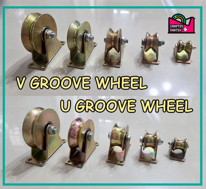 (PER PIECE) V Groove U Groove Gate Roller Wheel/ Sliding Gate Roller/ V ...