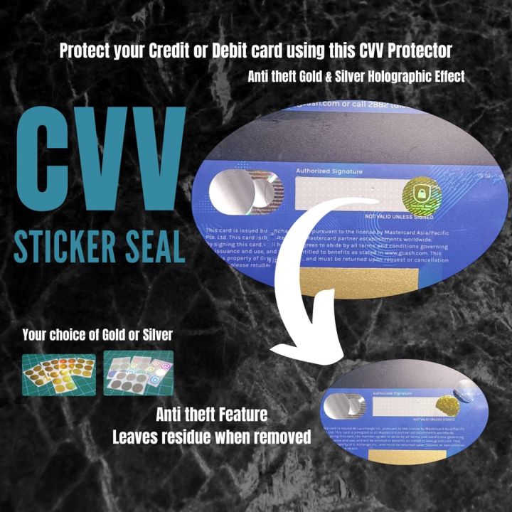 Tamper Proof CVV sticker seal for Debit/Credit card | Lazada PH