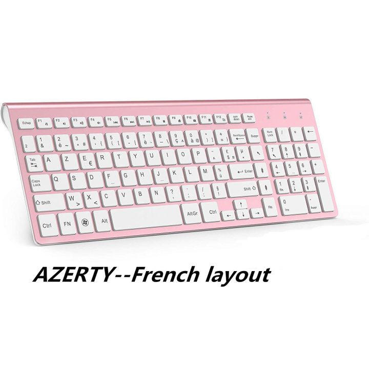 2.4Ghz Wireless Keyboard Ergonomic Design French Language Layout With ...
