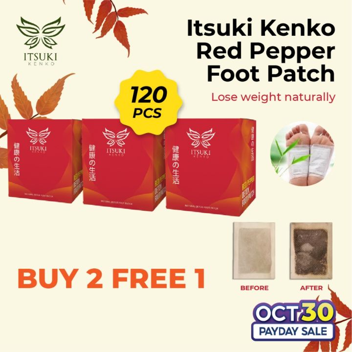 Authentic - Itsuki Kenko Red Pepper fat burning Detoxifying Foot Patch ...