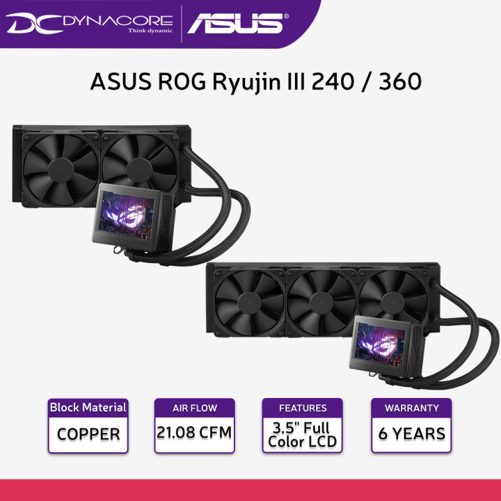 ASUS ROG Ryujin III 240 / 360 - 240mm / 360mm Performance AIO CPU ...