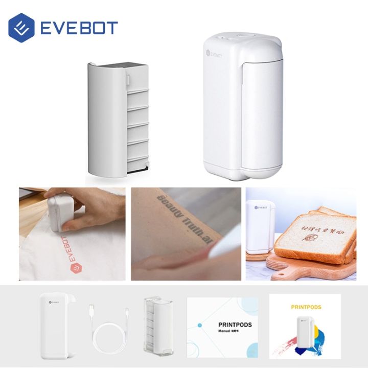 EVEBOT Printpods Handheld Mini Printer Small Portable Creative Smart Inkjet Tattoo Machine Card ...