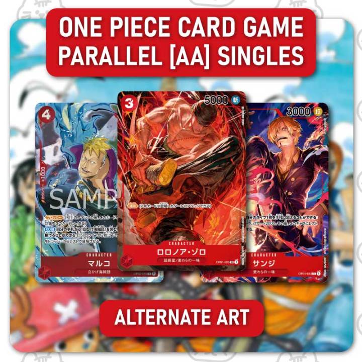 One Piece Card Game - OP-01 to OP-04 Parallel (AA) Card Singles | Lazada Singapore