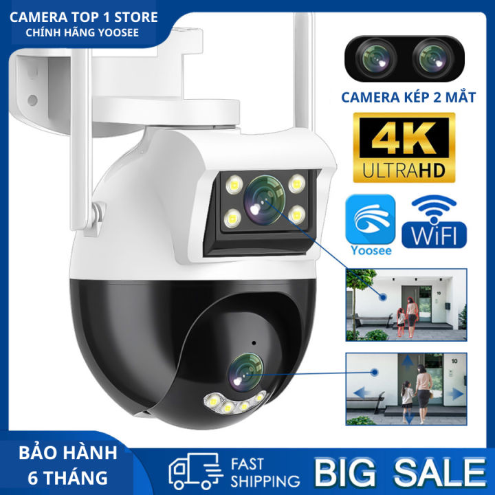 Camera Wifi Yoosee 2 mắt Ngoài Trời Xem Cùng lúc 2 khung hình FHD 5 ...