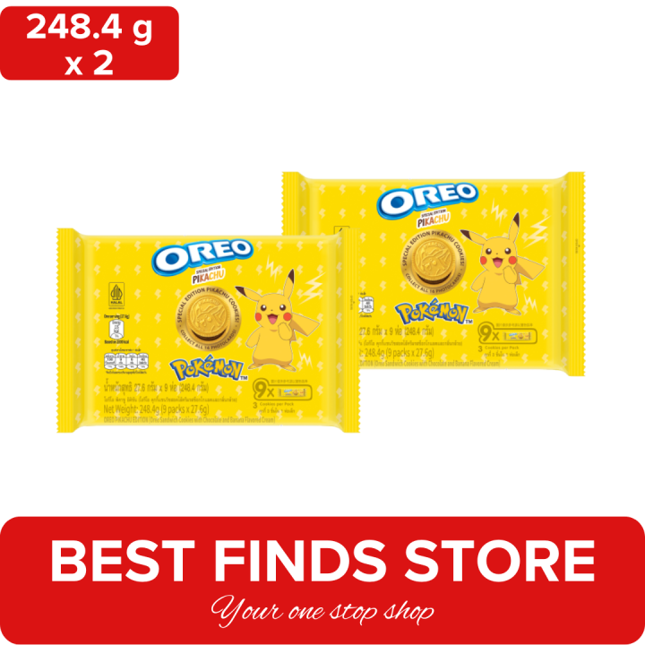 OREO Pokemon Chocolate Banana Sandwich Cookie 248.4g - Pack of 2 ...