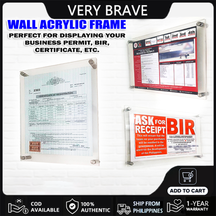 A3 A4 SIZE WALL ACRYLIC FRAME Acrylic Floating Picture Frame for Art ...