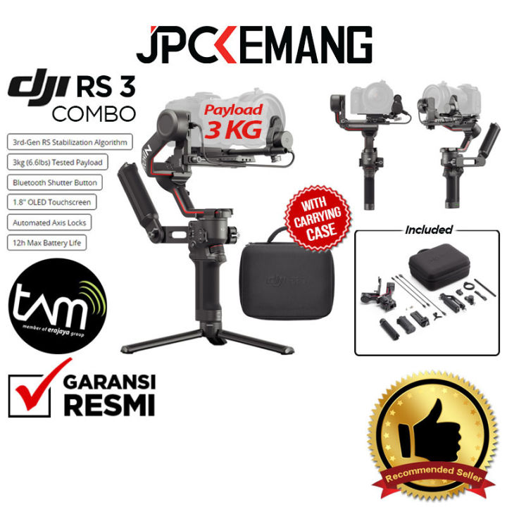 DJI RS3 Combo Gimbal Stabilizer Camera DJI RS 3 Combo Ronin S3 JPC KEMANG GARANSI RESMI | Lazada ...