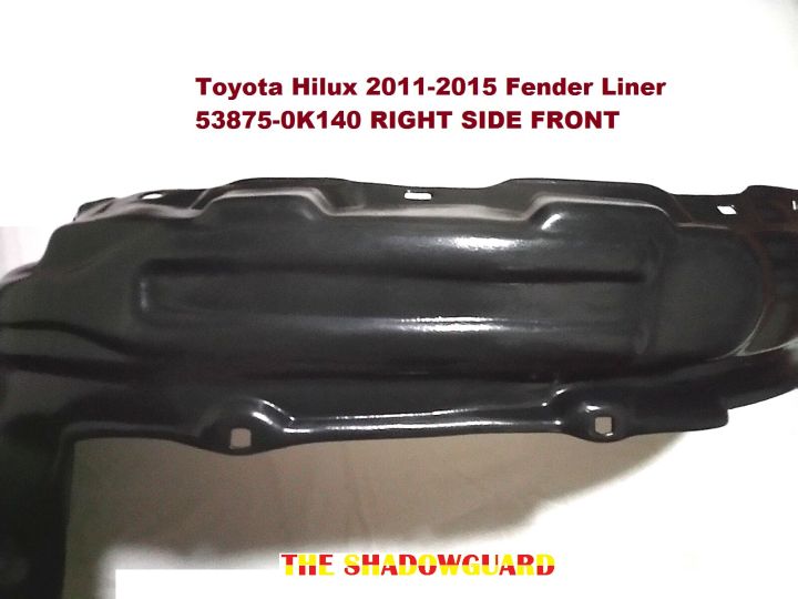 Toyota Hilux Fender Liner 2011-2015 Fender Liner 53875-0K140 RIGHT SIDE ...