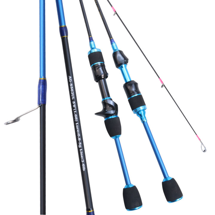 【TRAINFIS】1.68m/1.8m UL Power Fishing Rod Solid Carbon Spinning&Casting ...