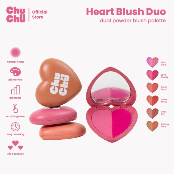 Chu Chu Beauty Heart Blush Duo | Lazada PH