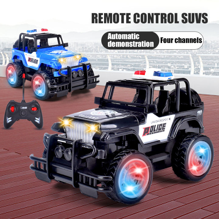 1:24 Four-way remote control off-road vehicle charging light Jeep ...