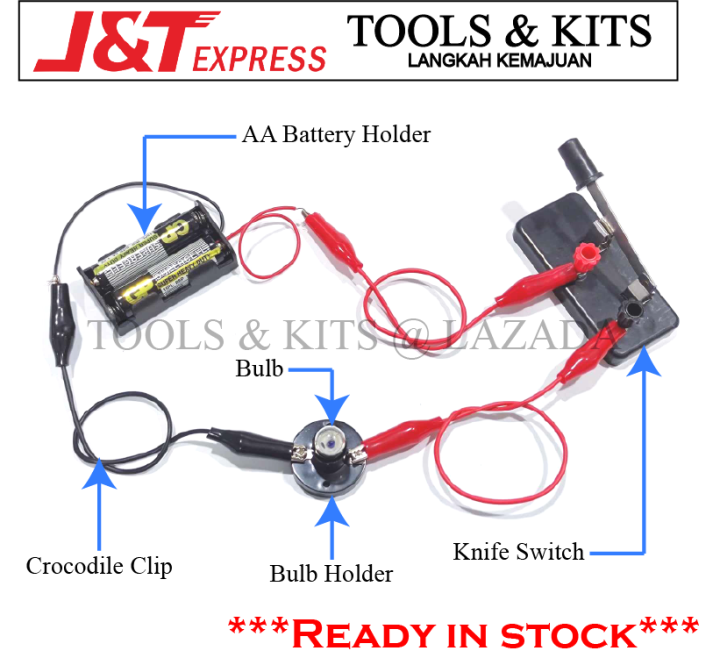 Simple Electric Circuit using Knife Switch and Crocodile Clips Complete ...