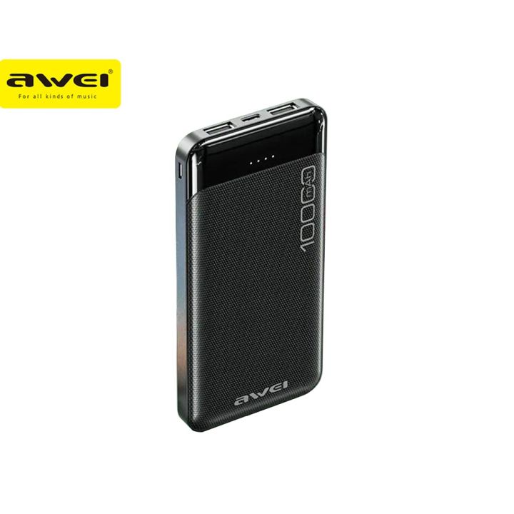 Awei P37K 10000mAh Portable Polymer Power Bank 2.1A High Speed Charge ...