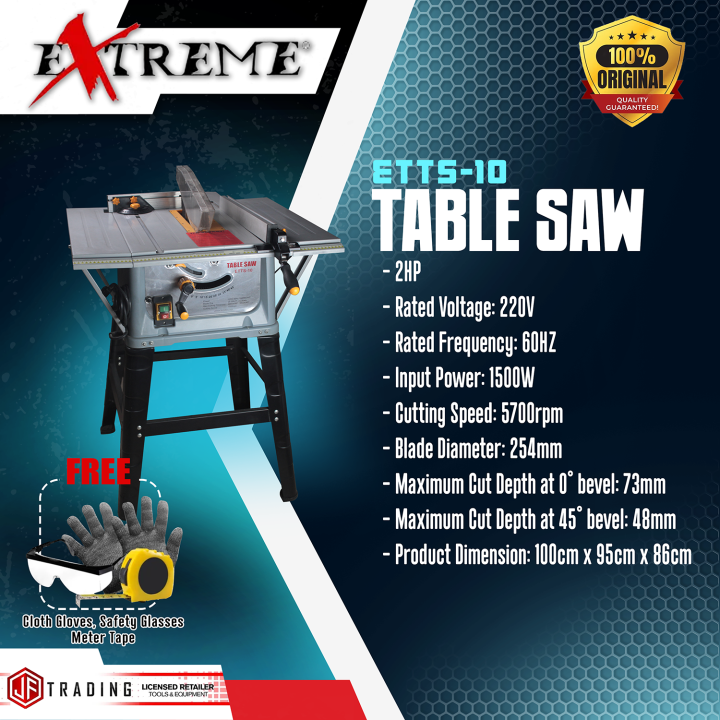 EXTREME Table Saw 500W / 2HP ETTS-10 High Quality With FREEBIES ♦JF ...