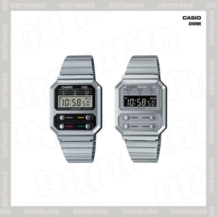 Casio A100WE-1A,A100WE-7B ( ของแท้ สินค้ารับประกัน 1 ปี ) - [ Armando ...