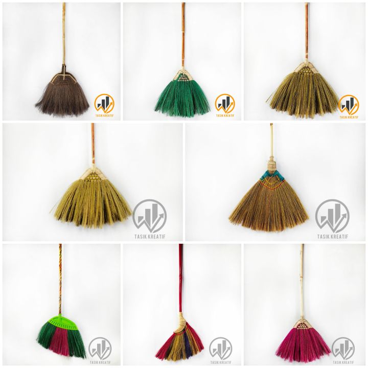 SAPU LANTAI INJUK WARNA LEBAR BAHAN ROTAN DAN BAMBU BANYAK VARIAN ...