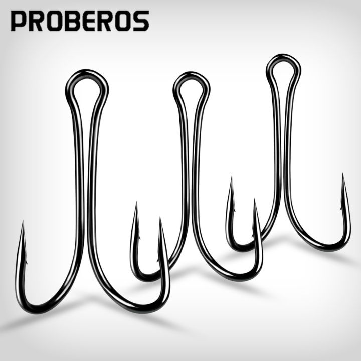 PROBEROS ตะขอตกปลาจำนวน50ชิ้น,เบ็ดตกปลาทำจากเหล็กคาร์บอนสูงตะขอเกี่ยว ...