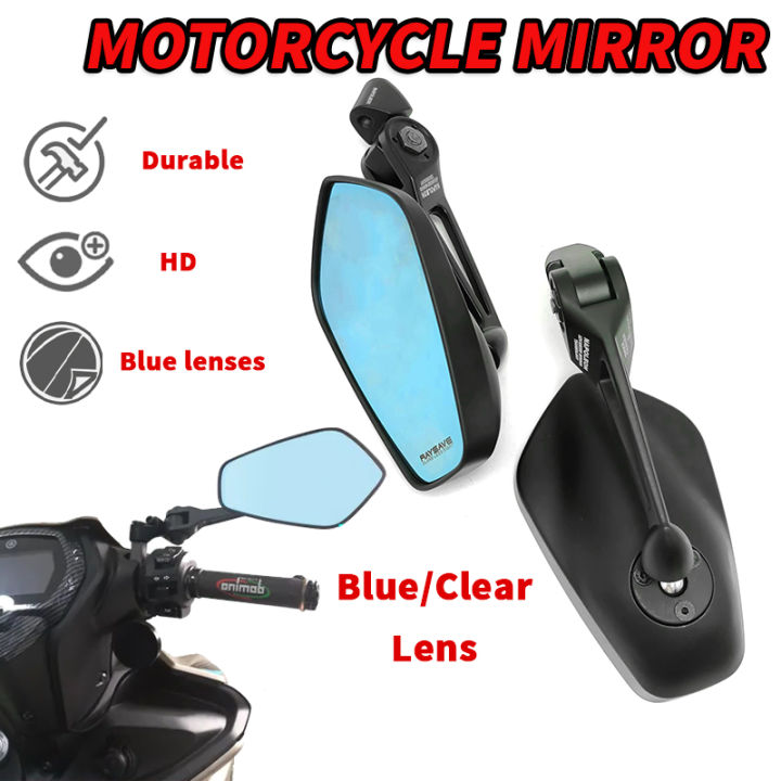 Street King Mirror V2 With Design Side Mirror Blue Clear Lens ...