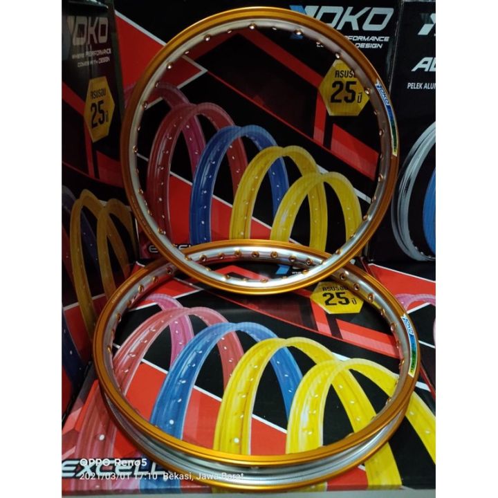 Velg Alumunium Yoko Two Tone Gold/Silver 120x17 Original Made In ...