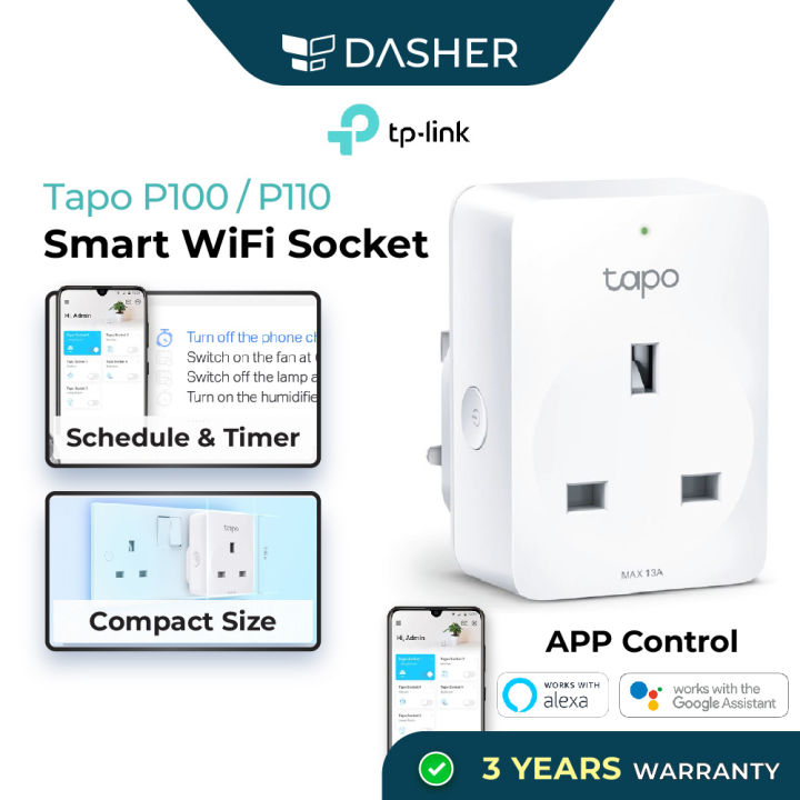 TP-Link Tapo P100 / P110 Mini Smart WiFi Socket Smart Home Wireless ...