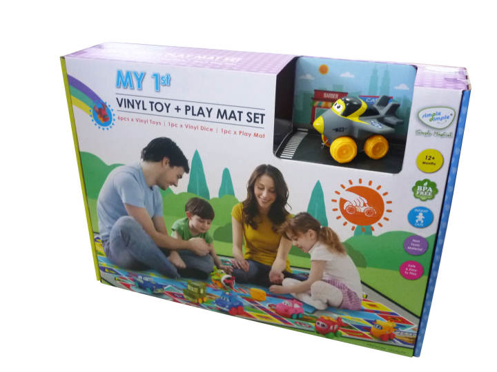 Happikiddo Toys- Simple Dimple Vinyl Toys + Play Mat Set | Lazada