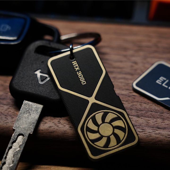 Creative GeForce RTX 3090 Video Card Keychain NVIDIA GTX 4090 Graphics Card Car Keyring Mini ...