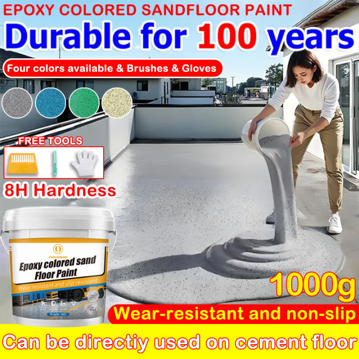 🌟1KG With Tools🌟 Epoxy color sand floor paint epoxy flooring Epoxy ...
