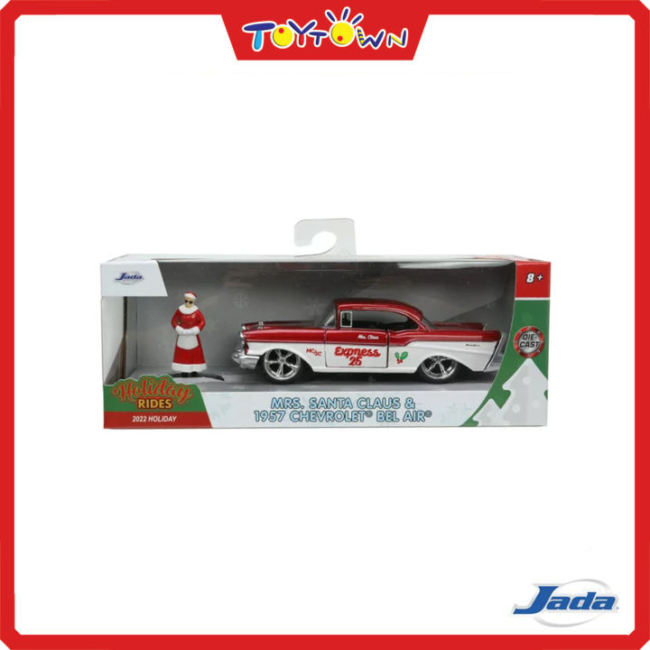 Jada Toys 1:32 Scale Holiday Rides: Mrs. Santa Claus & 1957 Chevrolet ...