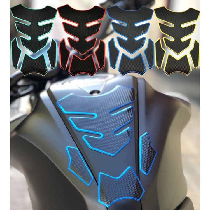 3D Carbon Fiber Motorcycle Gas Fuel Tank Pad Protector Sticker Decal ...
