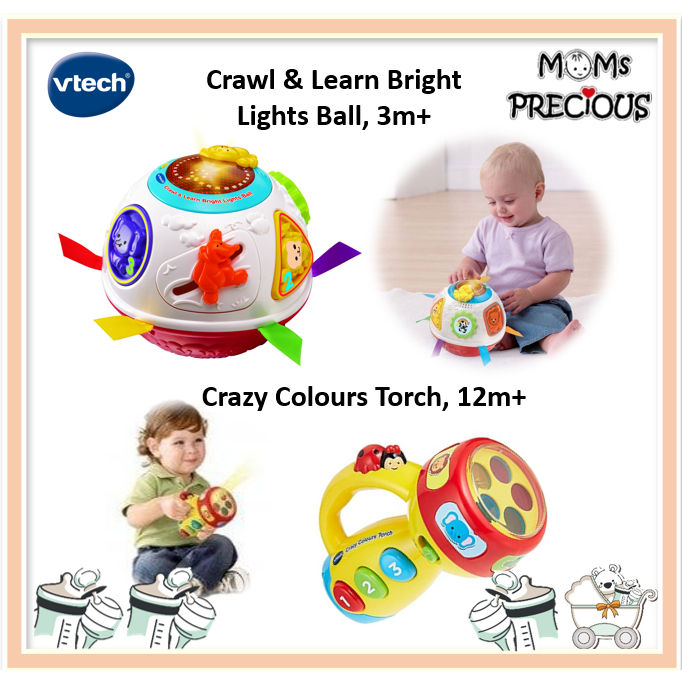 VTech Crawl & Learn Bright Lights Ball / VTech Crazy Colours Torch | Lazada