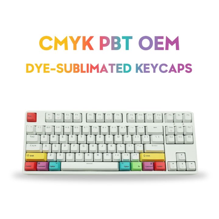 【CW】 Mechanical PBT Keycaps Profile CMYK 10 Keys WIN Layout Dye ...