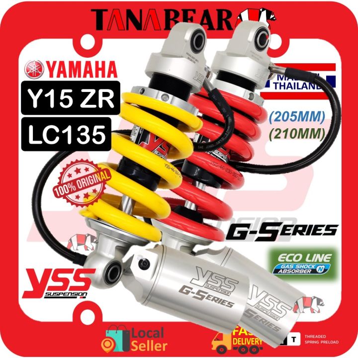 YSS LC135 / Y15ZR (205MM/210MM)(Gas+Tank) G-Series Eco Line adjustable absorber monoshock ...