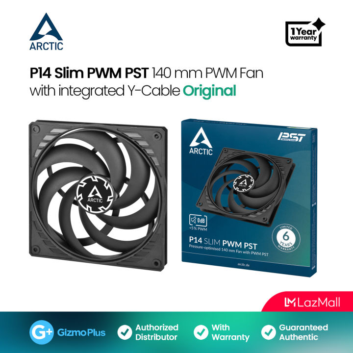 ARCTIC P14 Slim PWM PST - Case Fan, 140 mm, with PWM Sharing Technology ...