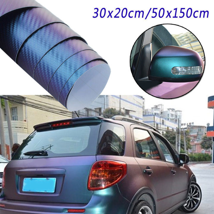 Automalls 3D Carbon Fiber Vinyl Car Roll Warp Film Sticker Decal ...