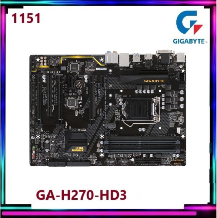 MAINBOARD (เมนบอร์ด) 1151 GIGABYTE GA-H270M-D3H รองรับเจน6-7/DDR4 ...