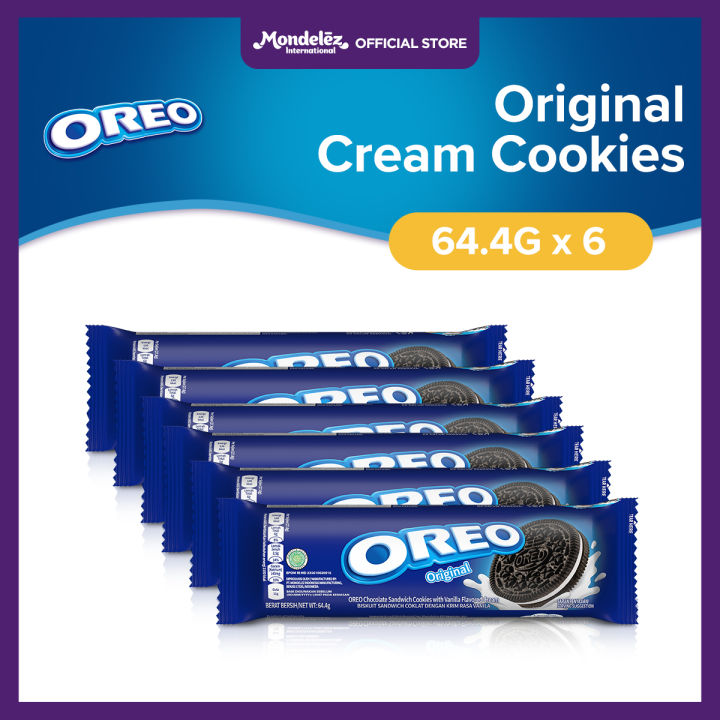 Oreo Pack - Vanilla Flavor 64.4g Sandwich Cookie Snack with Rich Cream Filling (Set of 6 ...