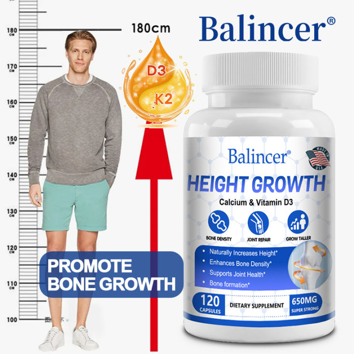 balincer Height Growth Supplement - Calcium, Vitamin D3 and Zinc Blend ...