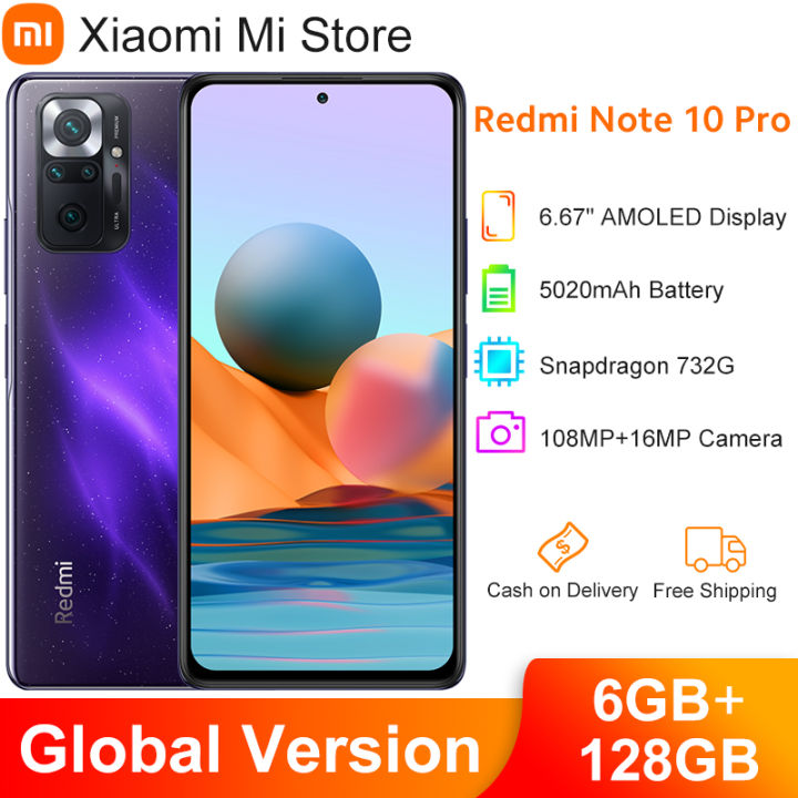 Global Version Xiaomi Redmi Note 10 Pro Smartphone 6GB+ 128GB ROM ...