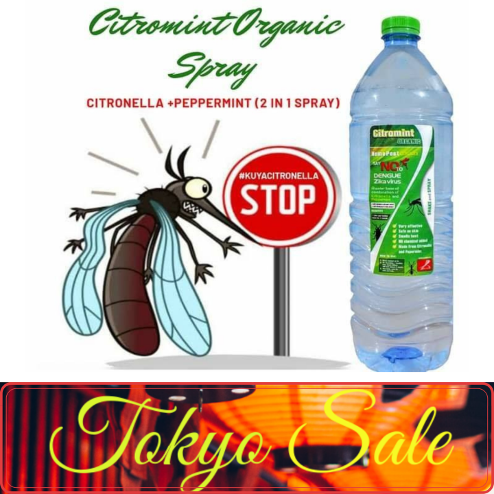1-Liter CITRONELLA & PEPPERMINT Anti Mosquito Insect Repellent ...