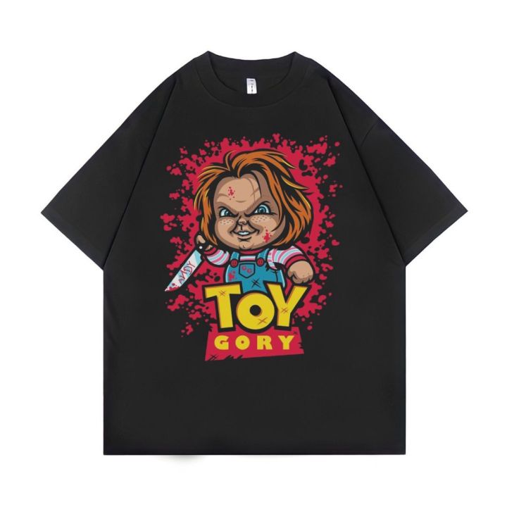 เสื้อยืด พิมพ์ลาย Psycho Crucify Toy Gory | สีดํา | เสื้อเชิ้ต Chucky ...