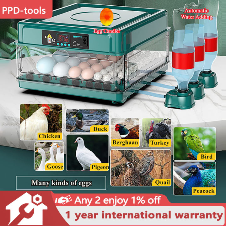 Fully automatic intelligent incubator 130 eggs digital display incubator temperature control ...