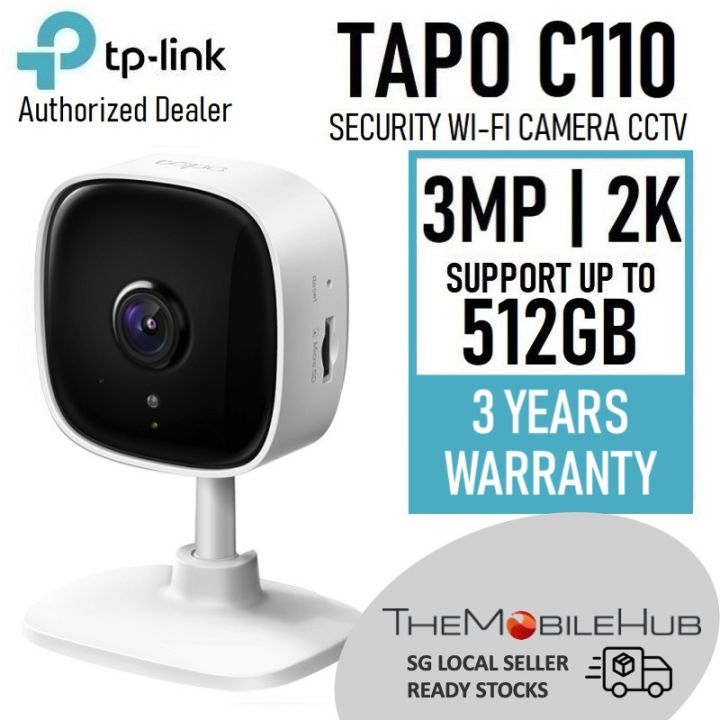 TP-Link Tapo C110 Security IP Camera WI-FI CCTV 3MP 2K Night Vision Motion Detection | Lazada ...