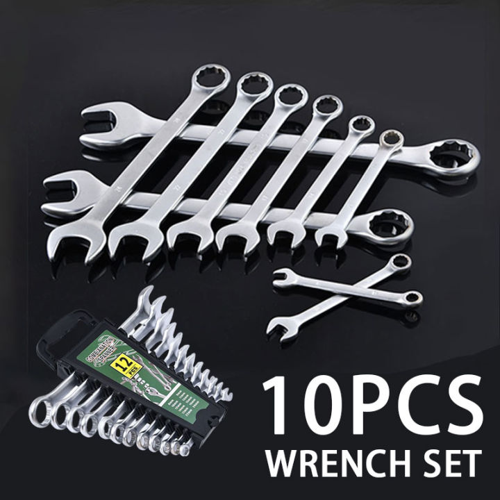 6/10PCS combination wrench set 6 to 22mm dual purpose wrench set ...