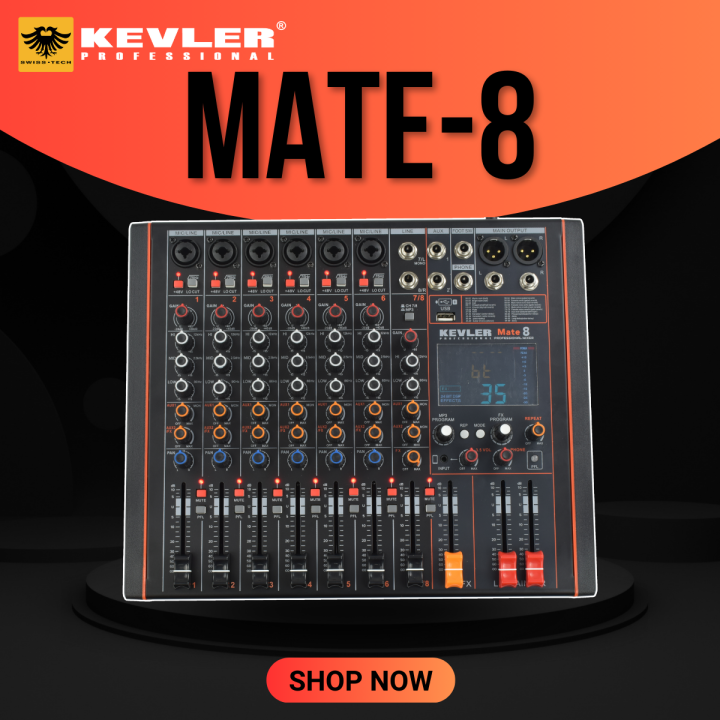 Kevler Professional MATE-8 8 Channel Compact Mixer | Lazada PH