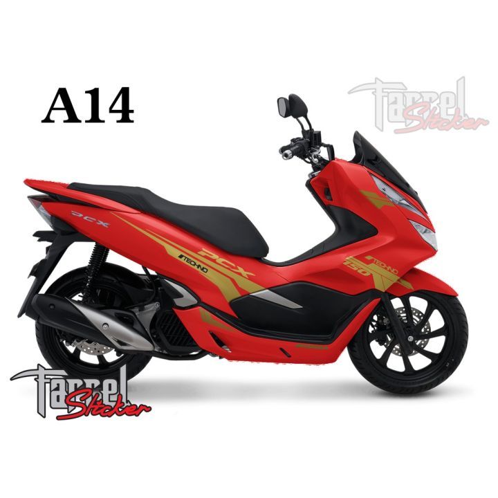 stiker pcx sticker stripping pcx merah a14 | Lazada Indonesia