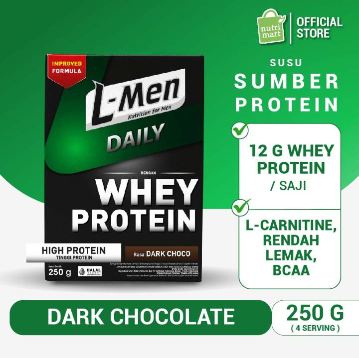 L-Men Daily Dark Chocolate 250g - 12g Whey Protein - 4 Serving | Lazada ...